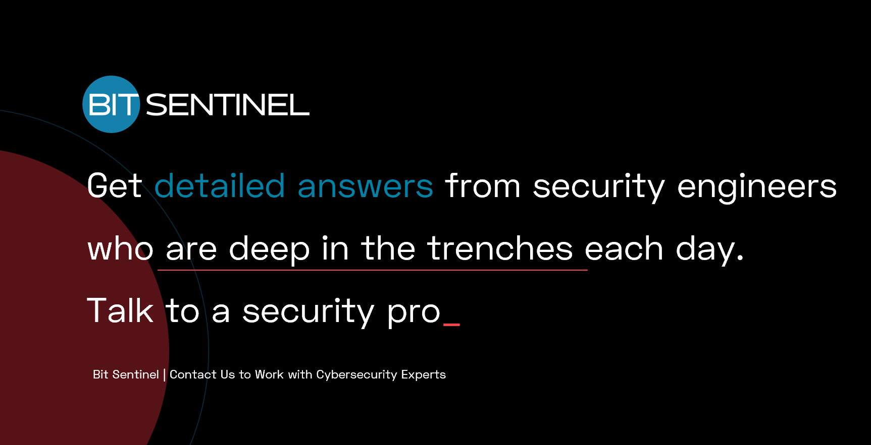Contact Bit Sentinel to work with trusted cybersecurity experts - Bit Sentinel